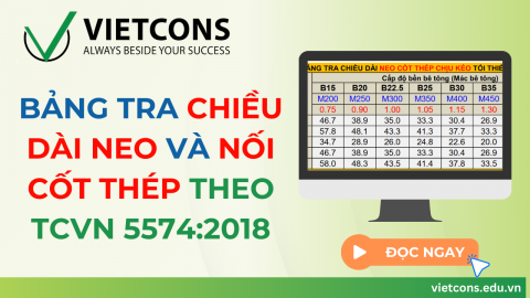 BẢNG TRA CHIỀU DÀI NEO VÀ NỐI THEO TCVN 5574-2018 | Vietcons Education