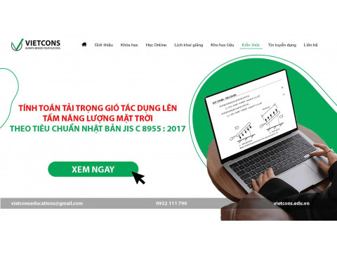 Tính tải trọng gió lên tấm năng lượng mặt trời – JIS C 8955:2017 | Vietcons Education